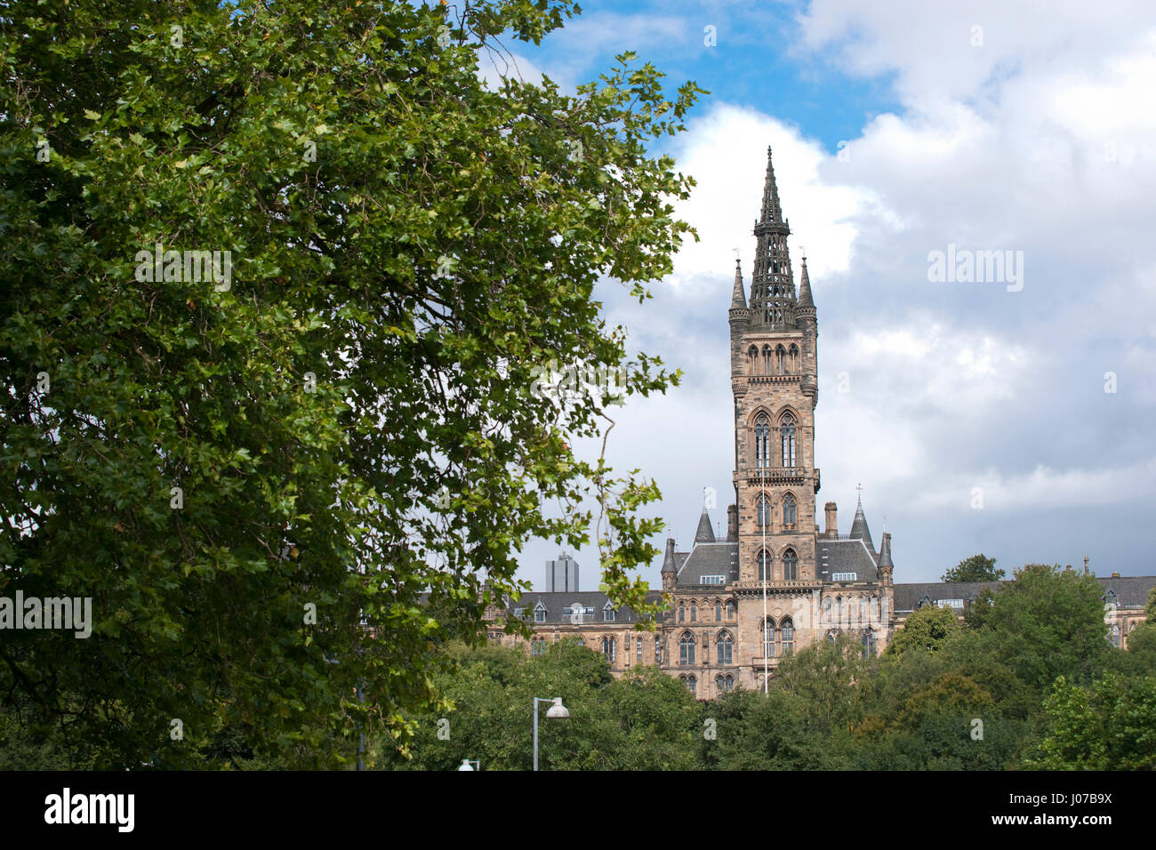 University of Glasgow Main Building at Gilmore Hill, Glasgow Scotland ...