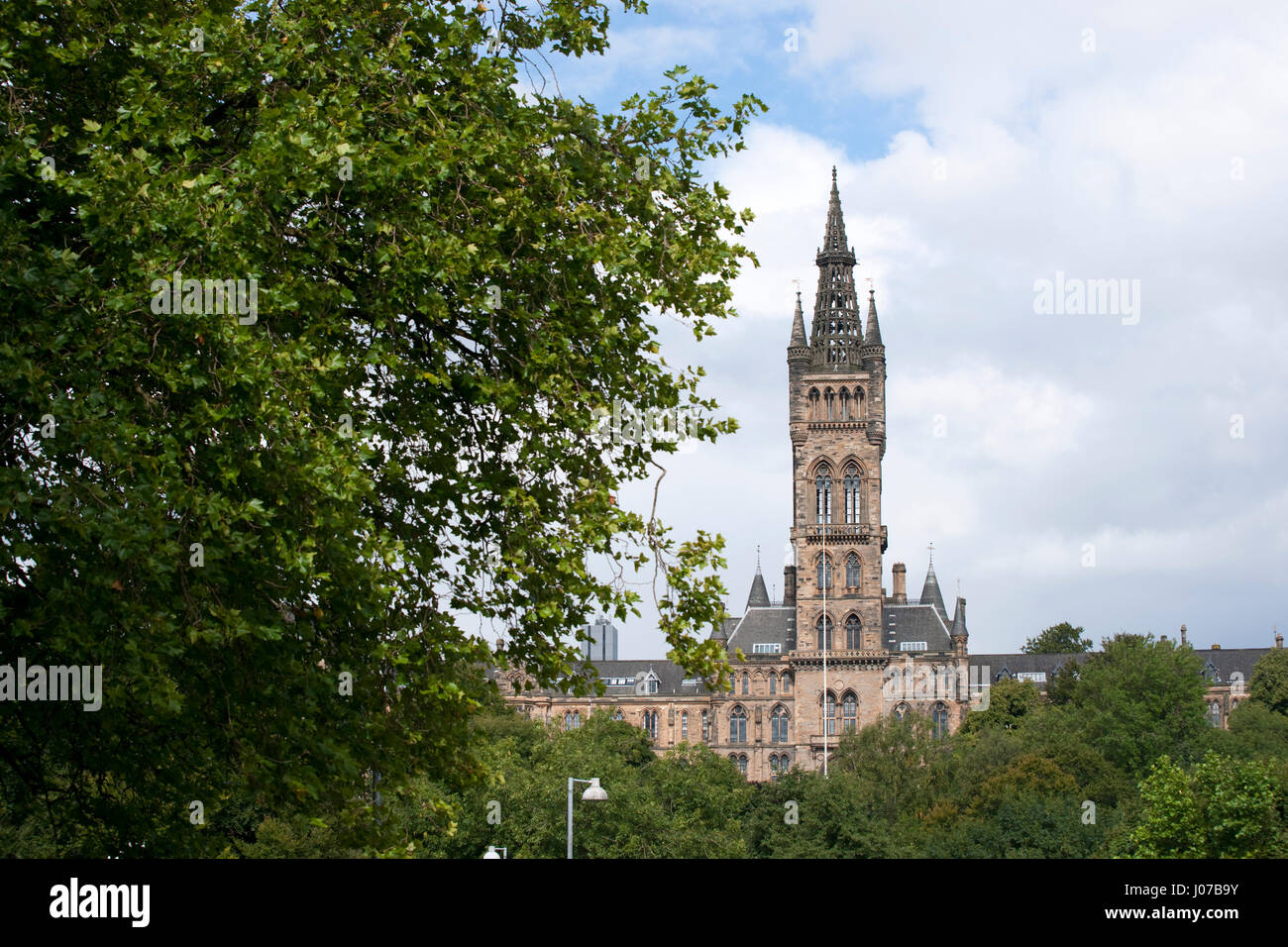 University of Glasgow Main Building at Gilmore Hill, Glasgow Scotland ...