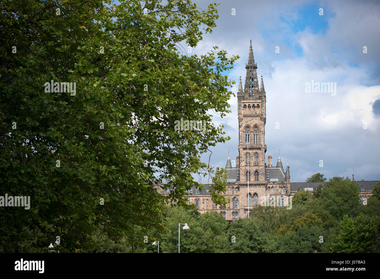 University of Glasgow Main Building at Gilmore Hill, Glasgow Scotland ...