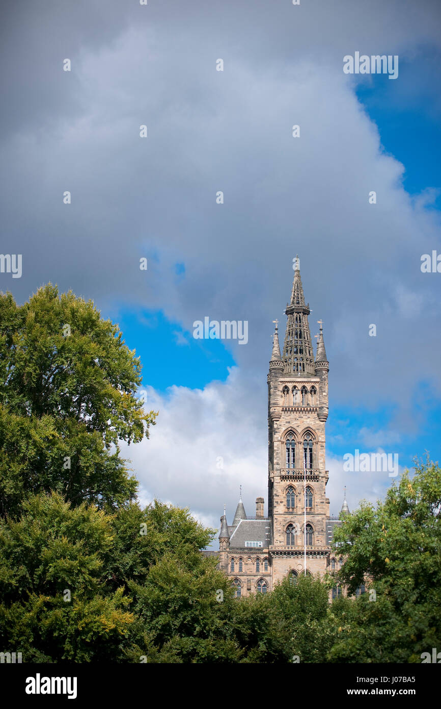 University of Glasgow Main Building at Gilmore Hill, Glasgow Scotland ...