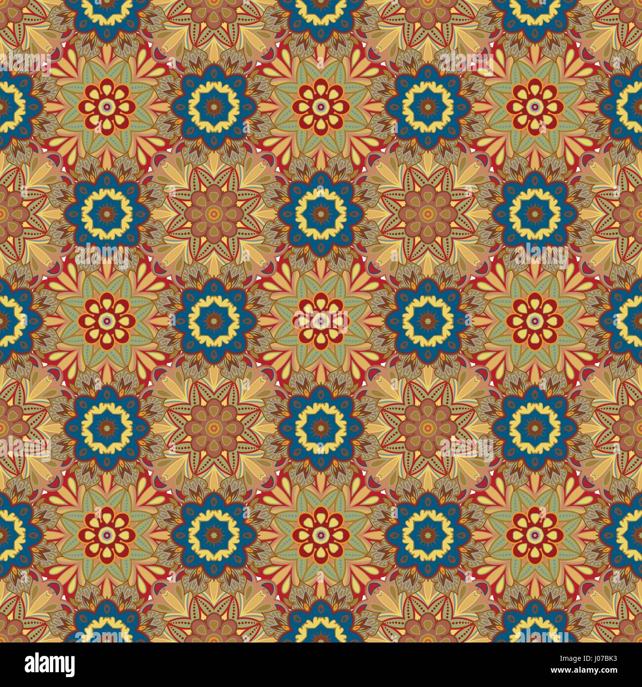 Oriental traditional floral ornament, seamless pattern, tile design ...