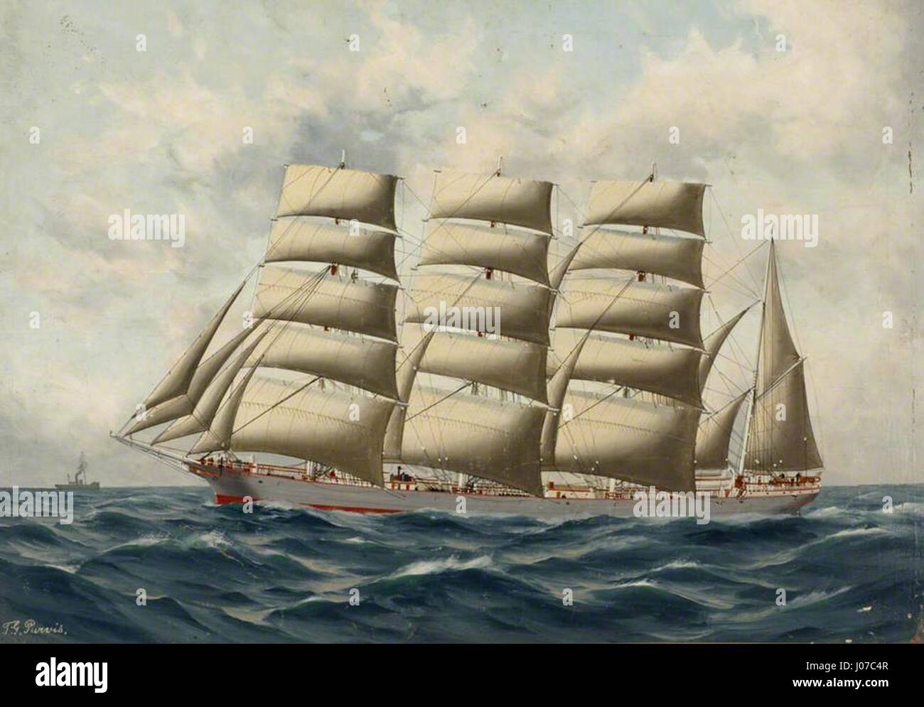 Thomas G. Purvis' painting 'The Barque Colonial Empire' showcases the ...
