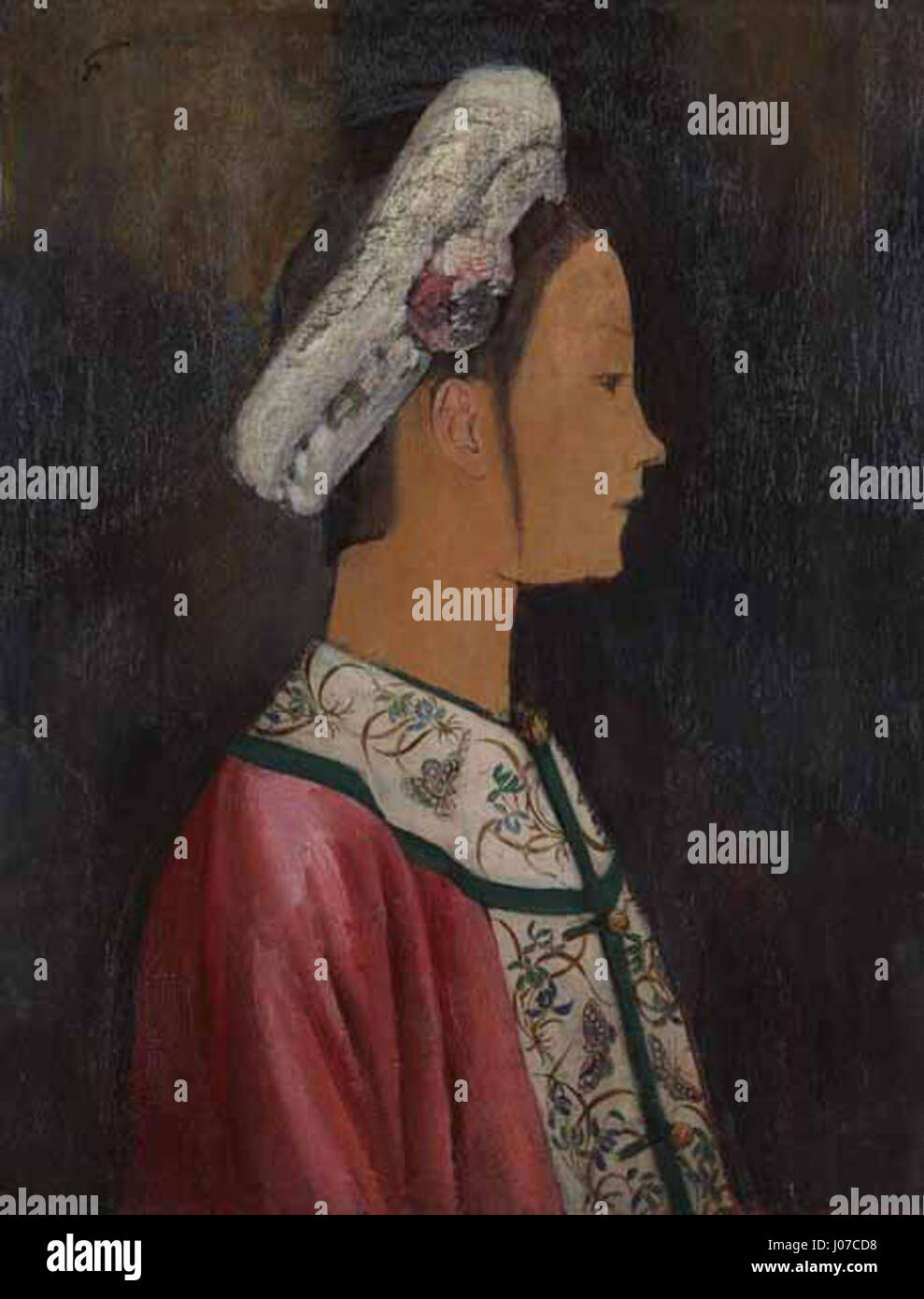The painting by Fujishima Takeji, displayed at the Kagoshima City ...