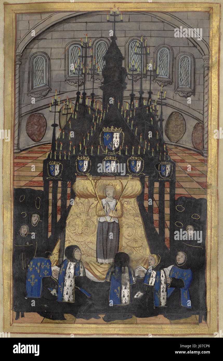 'Le corps d'Anne de Bretagne repose dans la chapelle ardente' depicts ...