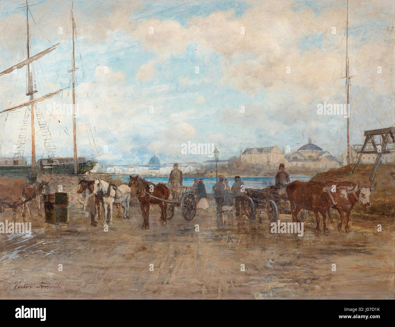 Victor Forssell’s 'Motiv från Stadsgården' is a depiction of a ...