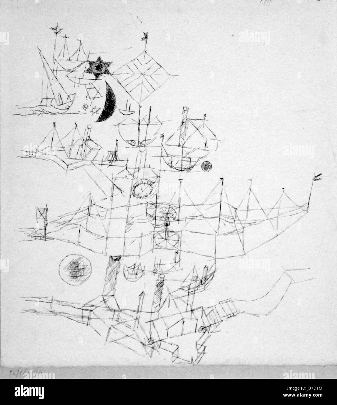 Abstract art geometric klee Black and White Stock Photos & Images - Alamy