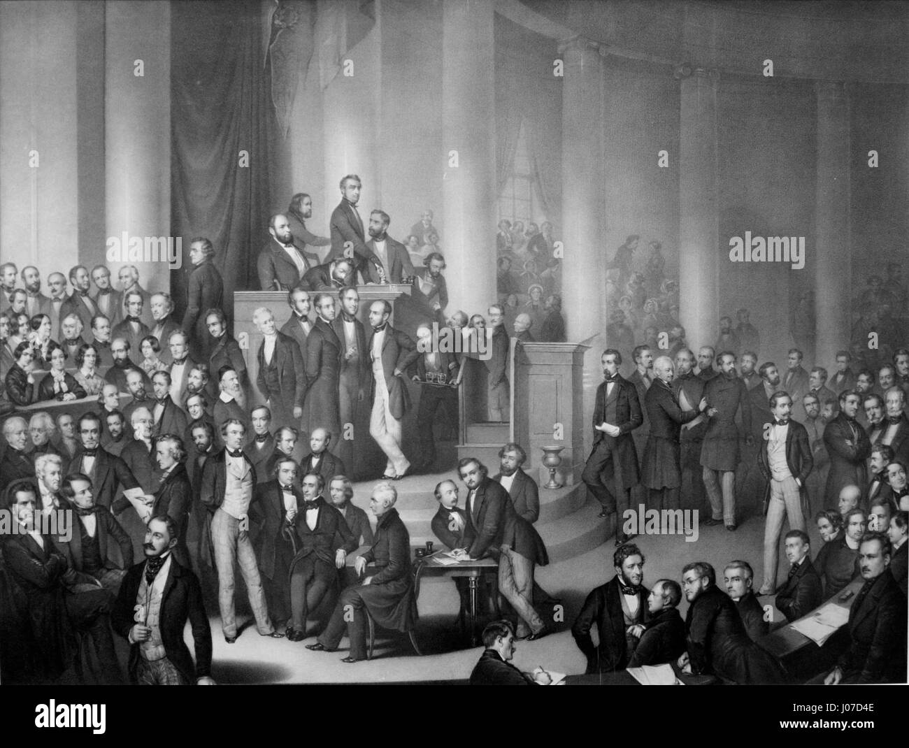 The illustration ‘1848 Delius Abgeordnete Paulskirche anagoria’ depicts ...