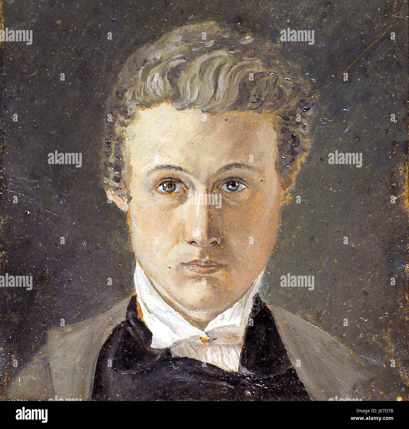 'Selvportræt' (Self-portrait) from 1838 depicts the artist’s self-image ...