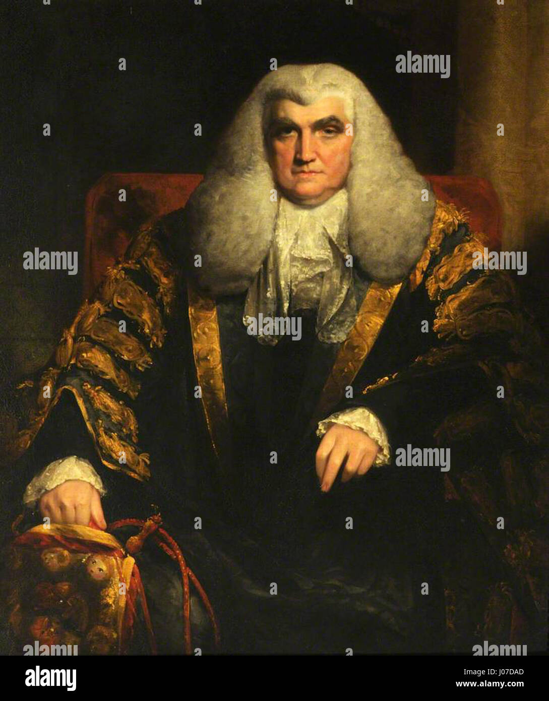 The portrait by William Cowen depicts John Scott, Lord High Chancellor ...