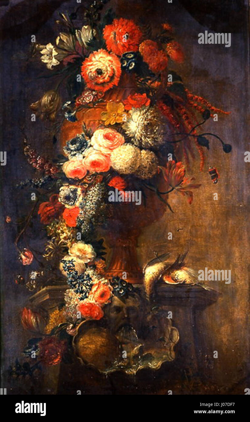 'Flower Arrangement' is a 1758 oil painting by Jean-Baptiste Coclers, a ...