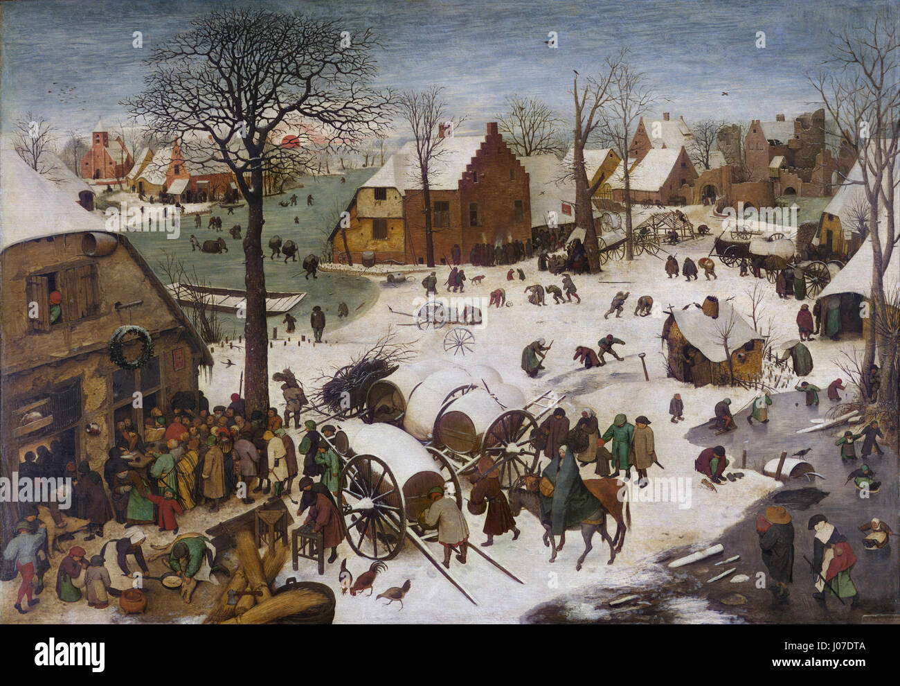 Pieter Bruegel the Elder’s 'Volkszählung zu Bethlehem' (Census at ...