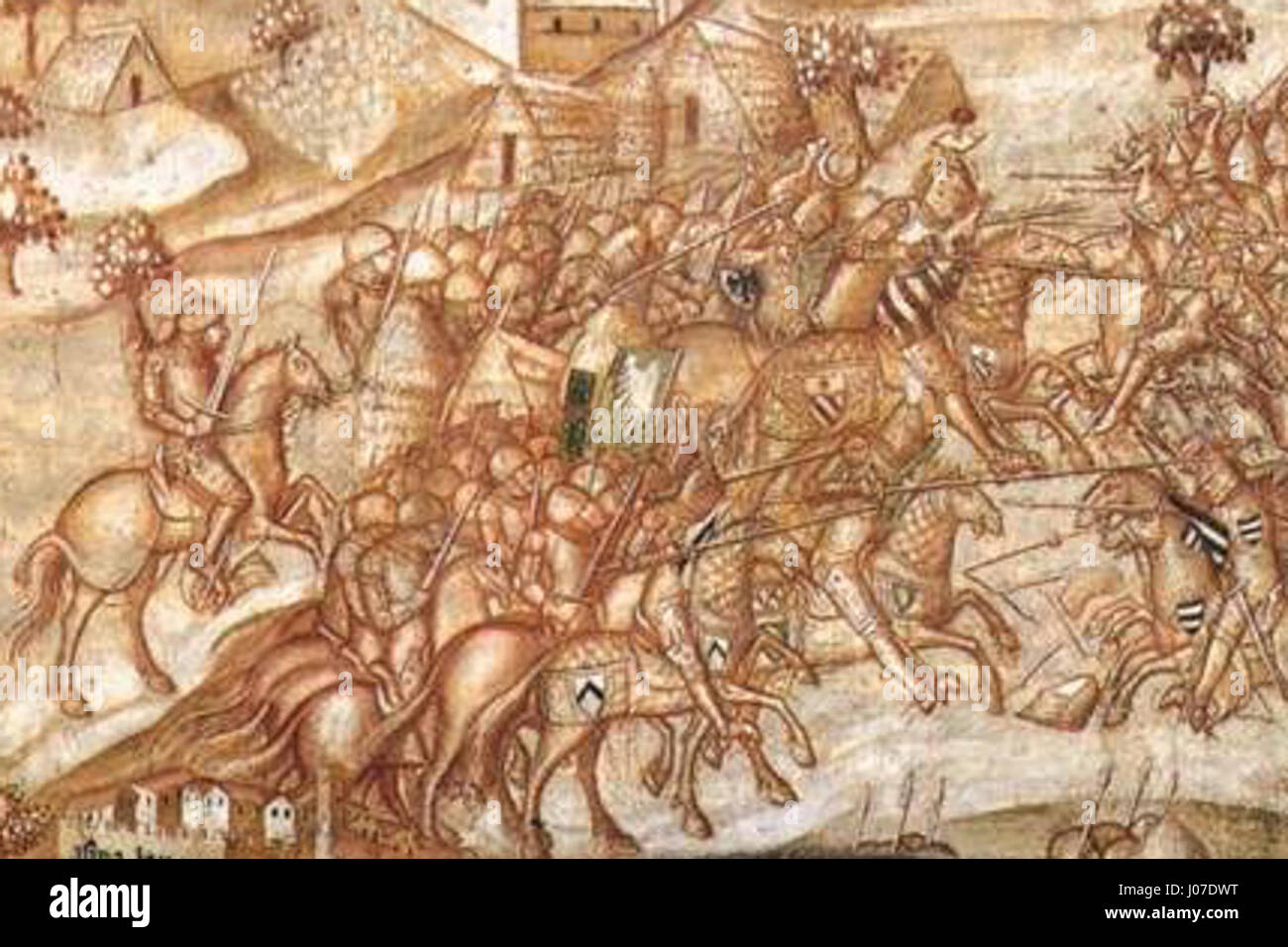 'Ugo dell'Ala in the Battle of Val di Chiana' by Vanni Lippo depicts ...