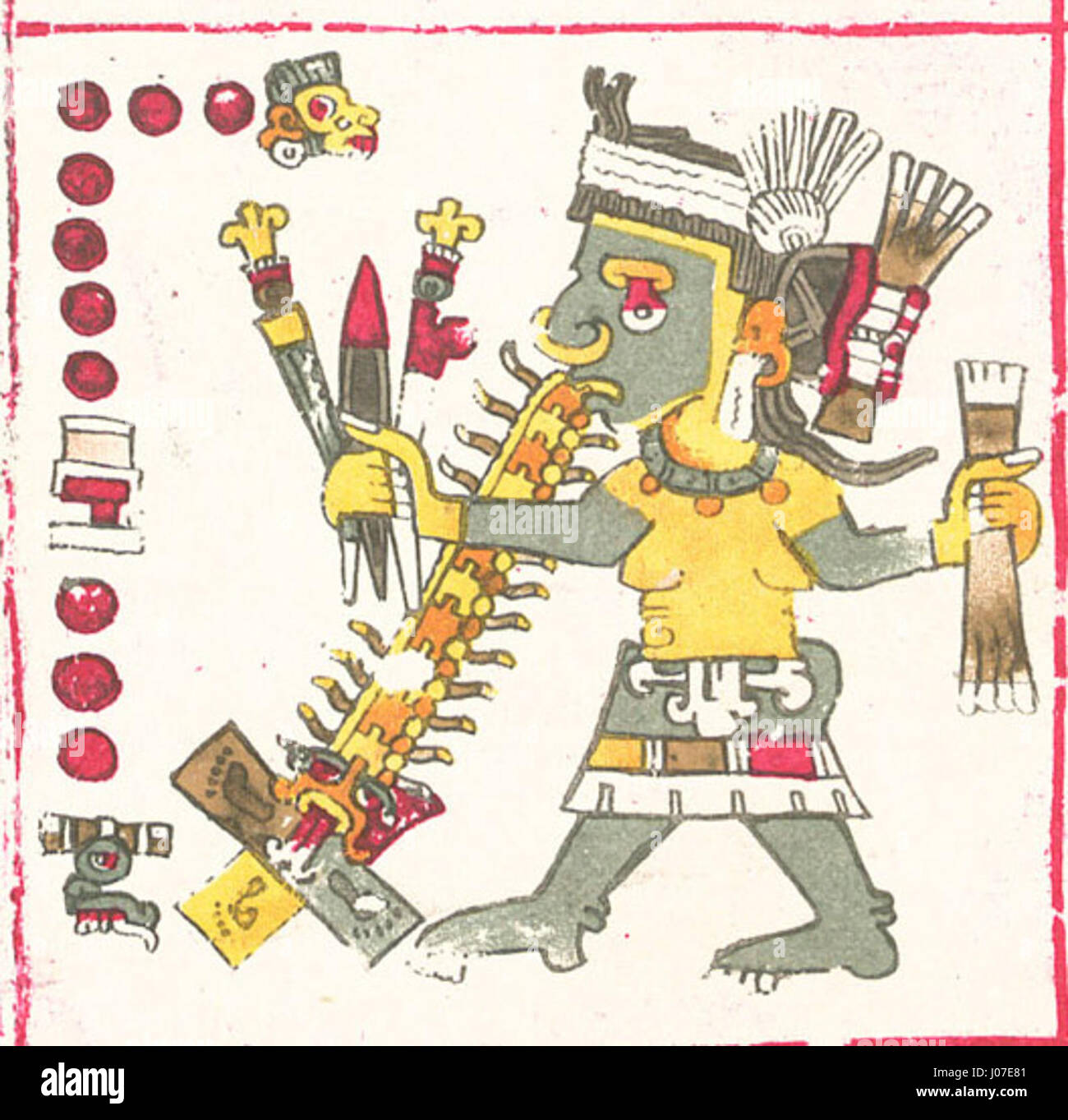 A depiction of Cihuatéotl, an Aztec goddess associated with women and ...