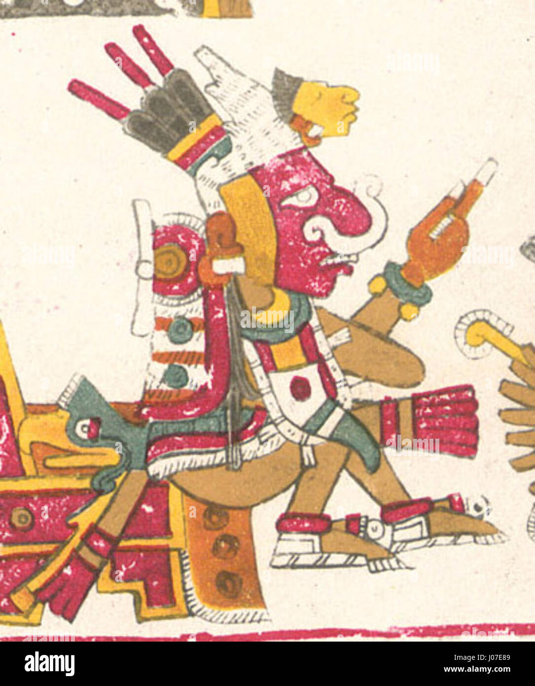A representation of the god Patécatl, an important figure in Aztec ...