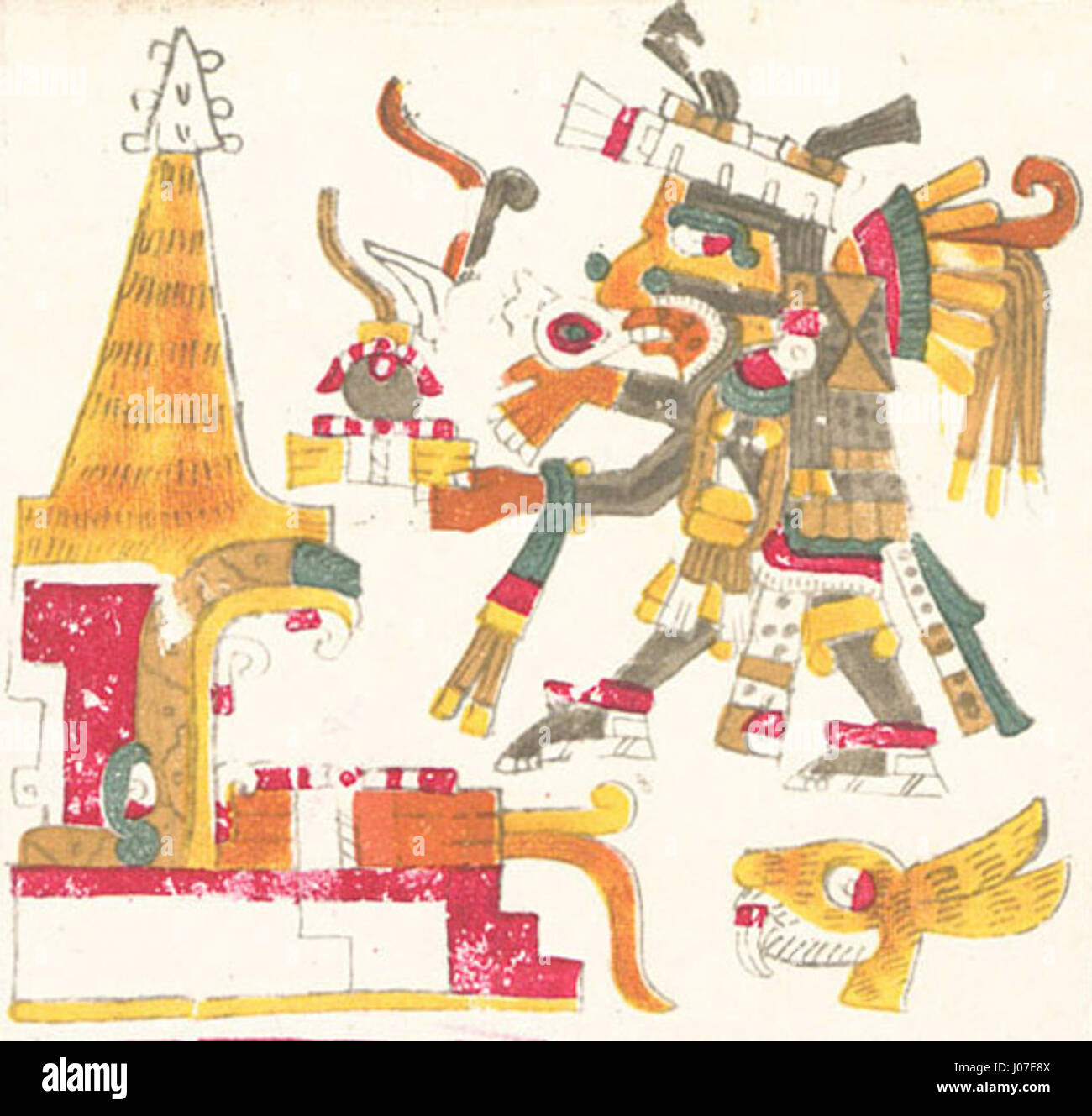 Tepeyéllotl, a deity from Aztec mythology, represents the jaguar and is ...