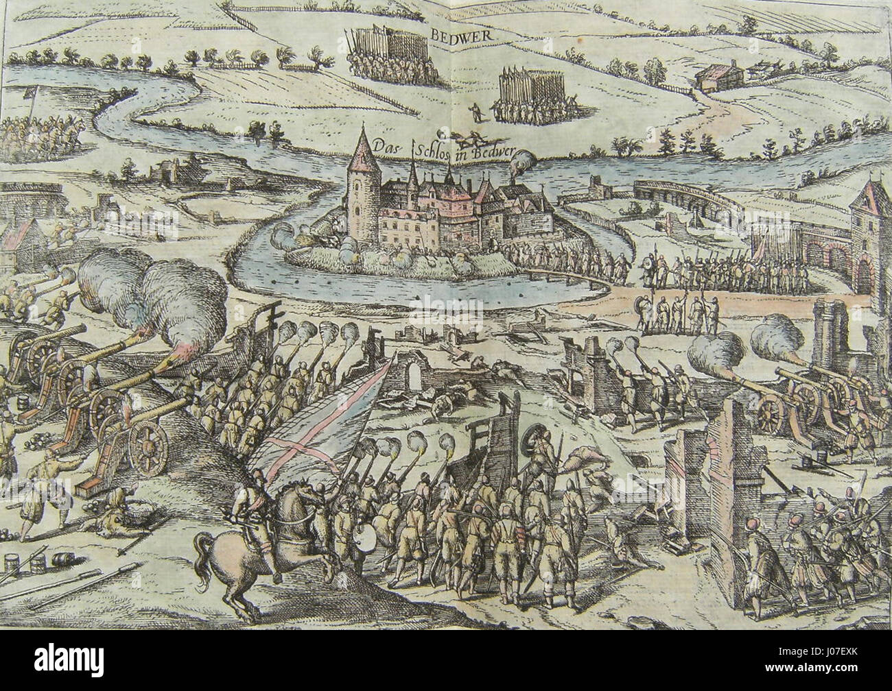 This copper engraving from 1588, titled *Übergabe von Schlog Bedwer ...