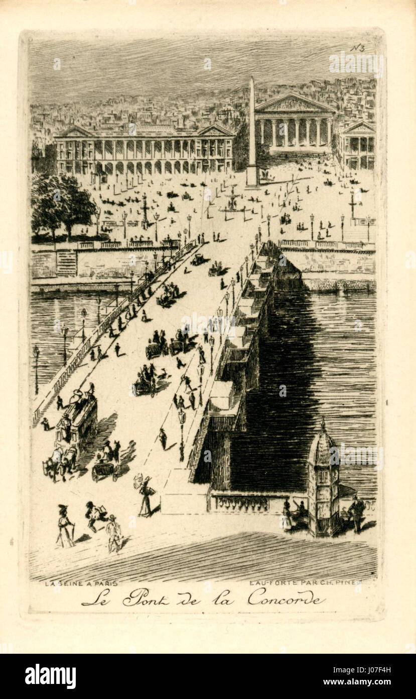 *Le Pont de la Concorde* (The Concorde Bridge) in Paris, depicted in *La Seine, Paris* No. 3 ...