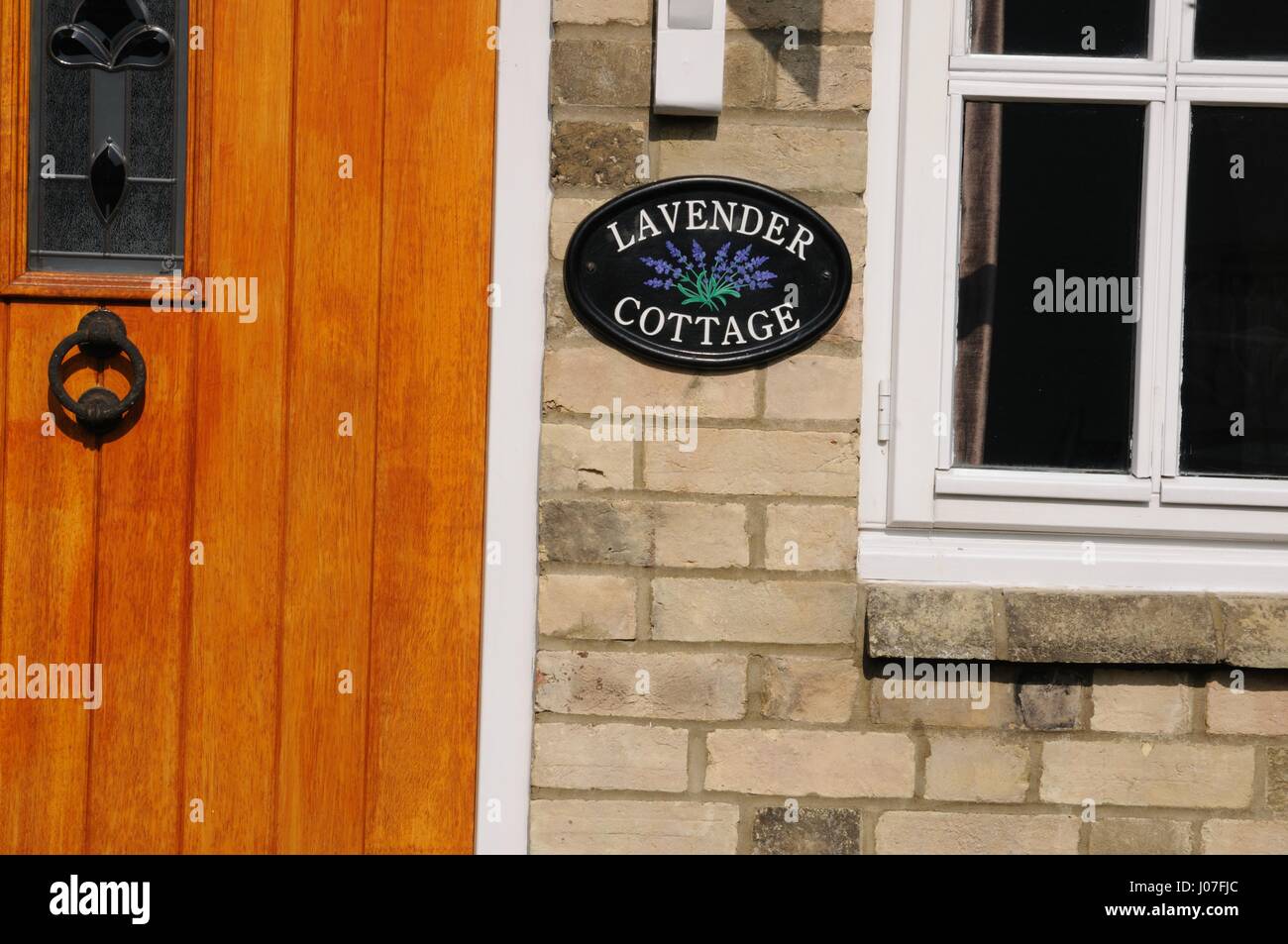 Sign Lavender Cottage, hinxworth, hertfordshire Stock Photo - Alamy