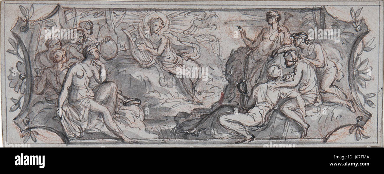 'Parnasse' by François Chauveau is an allegorical work depicting the ...
