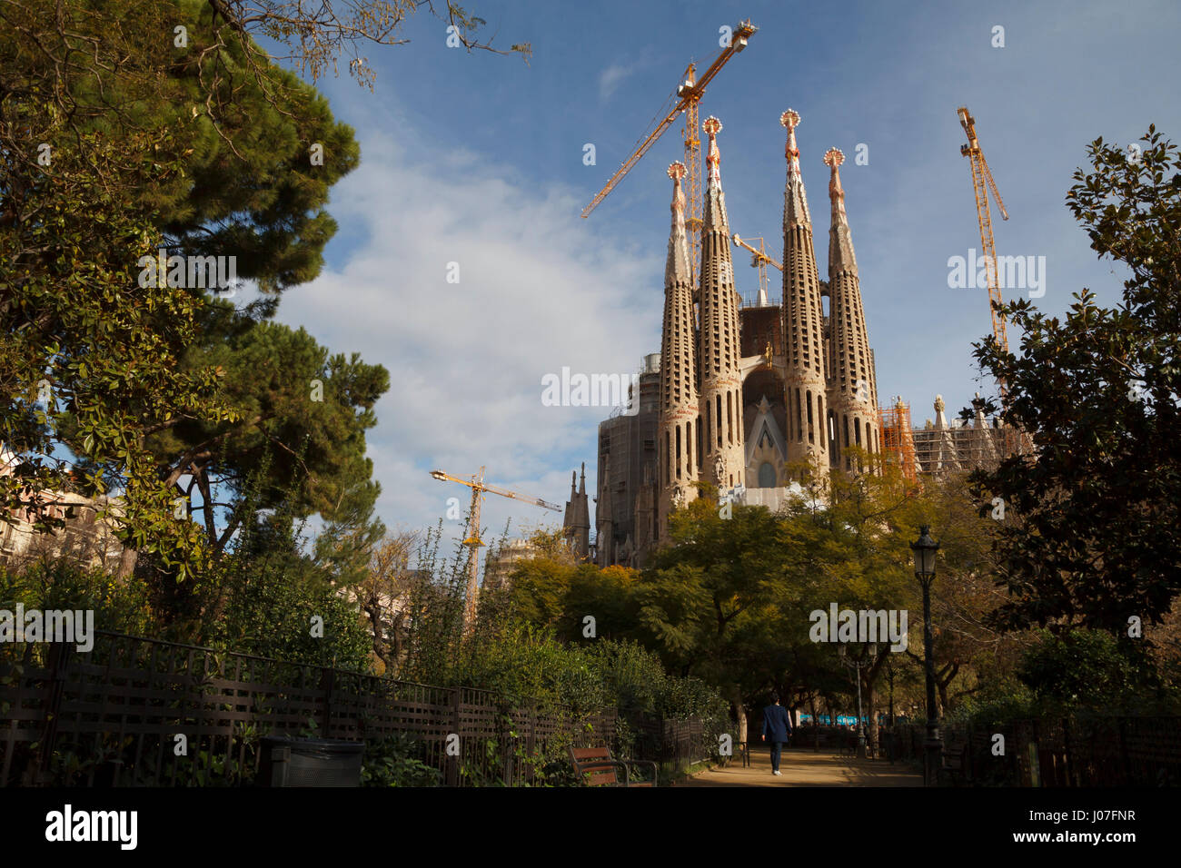 The Sagrada Familia temple, designed by catalan architect Antoni Gaudi ...