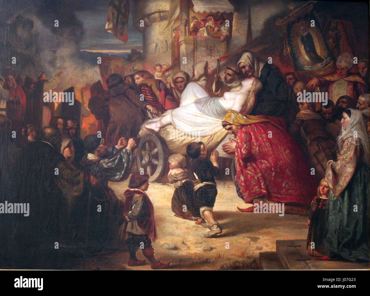 The 1851 painting 'Junge Hexe' depicts a young witch being led to the ...