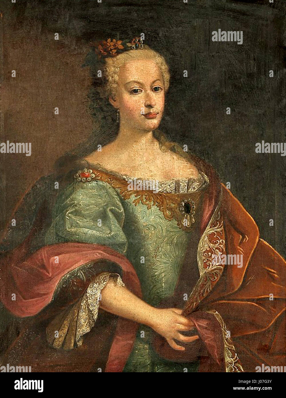 This portrait depicts Infanta D. Francisca Josefa, daughter of King ...