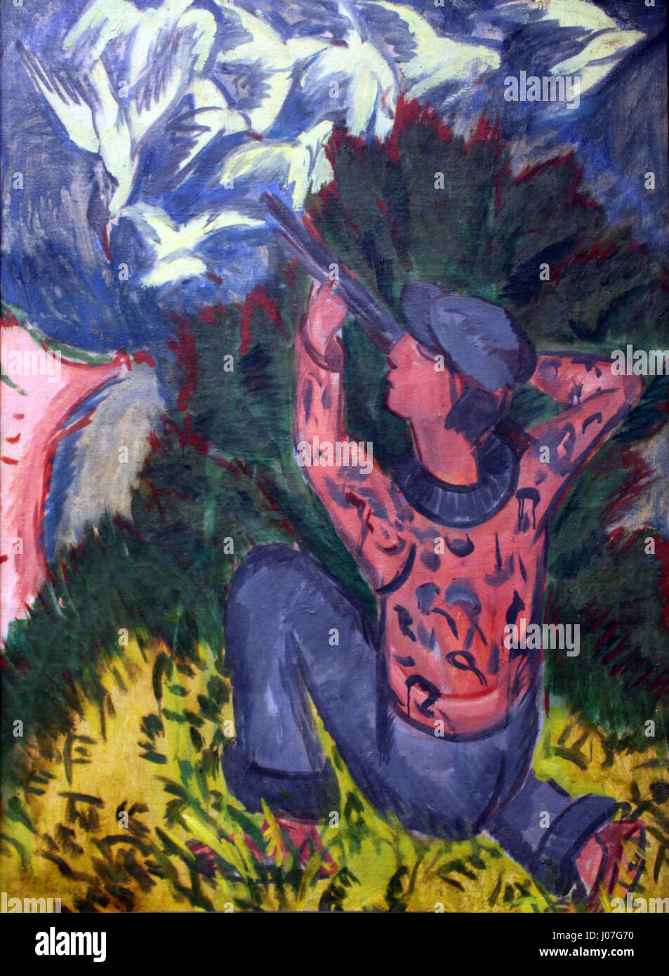 'Møwenjæger im Gehölz' by Ernst Ludwig Kirchner, created in 1912 ...