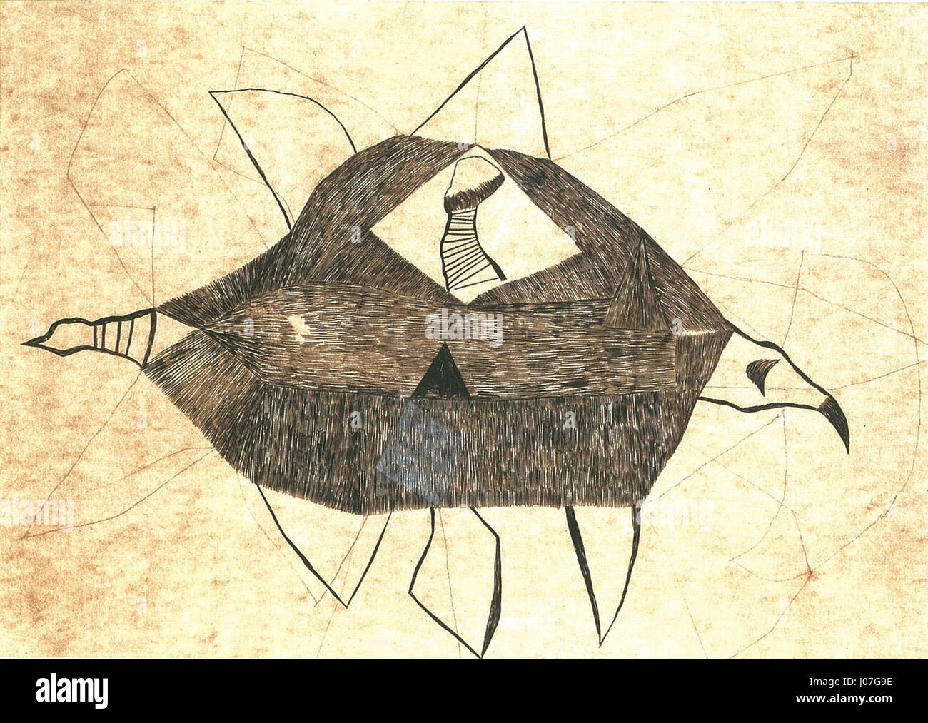 'Négyszöggel' (The Square) by Vajda Sándor is a 1939 abstract work ...