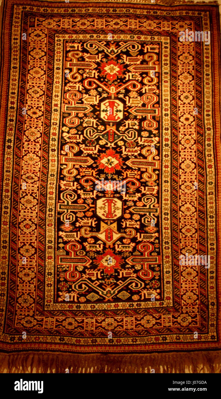 This Quba group carpet from Azerbaijan features intricate geometric ...