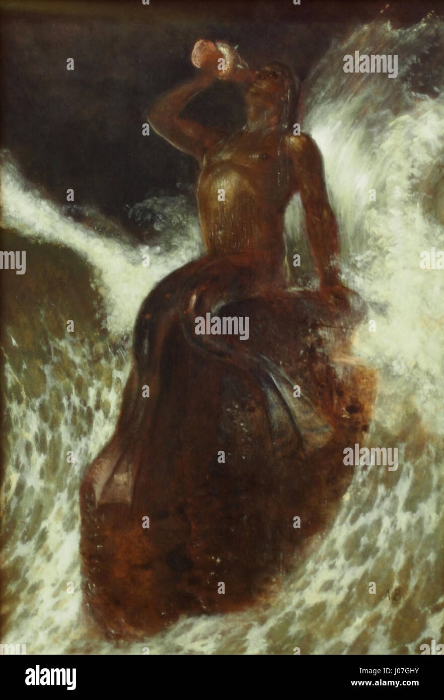 Arnold Böcklin's 'Triton' depicts the mythological figure of Triton, a ...