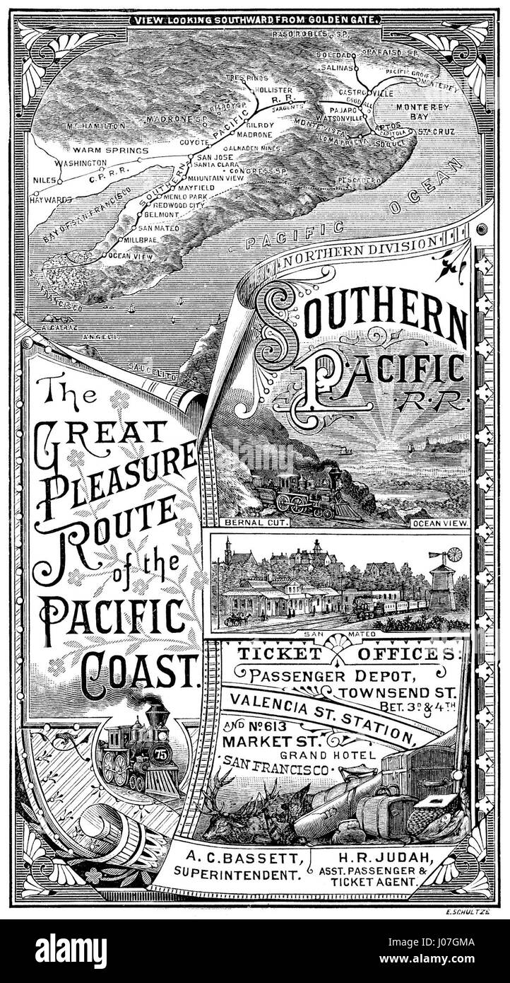 Southern pacific railroad 1885 hi-res stock photography and images - Alamy