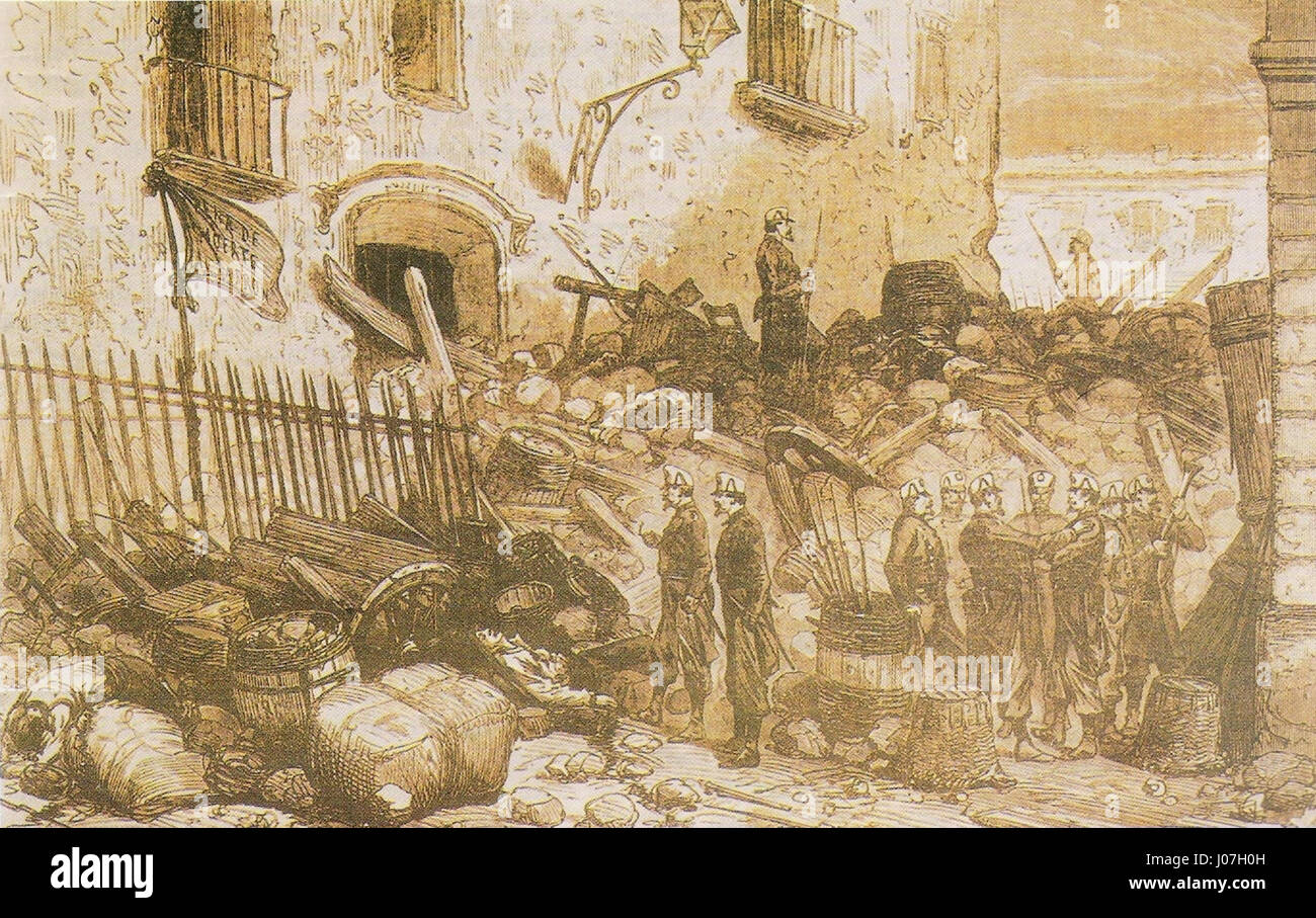 The painting depicts the repression of Seville's canton by General ...