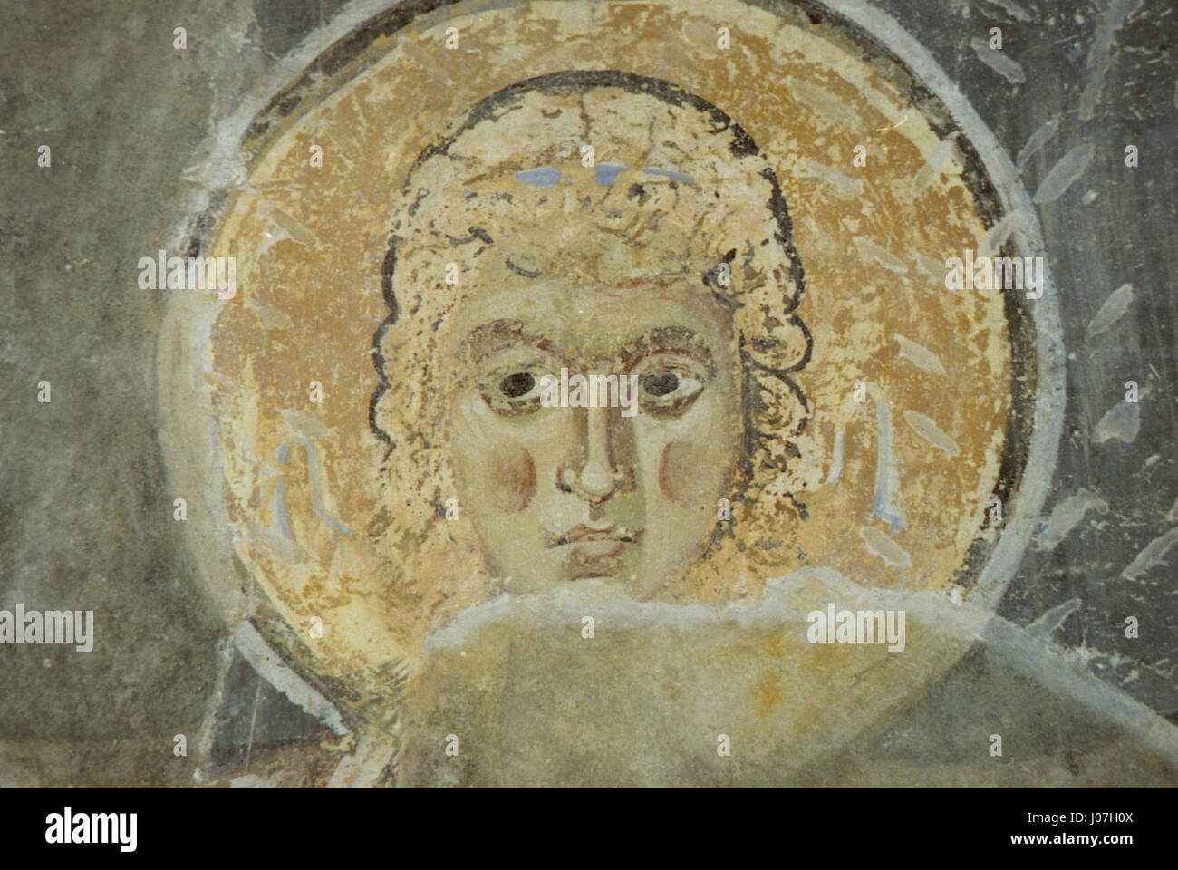 These frescoes from St. Nicholas of Varos church depict biblical scenes ...