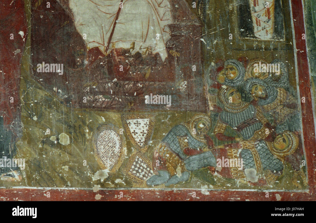 Frescos from the St. Nicholas of Varos Church illustrate the life of St ...