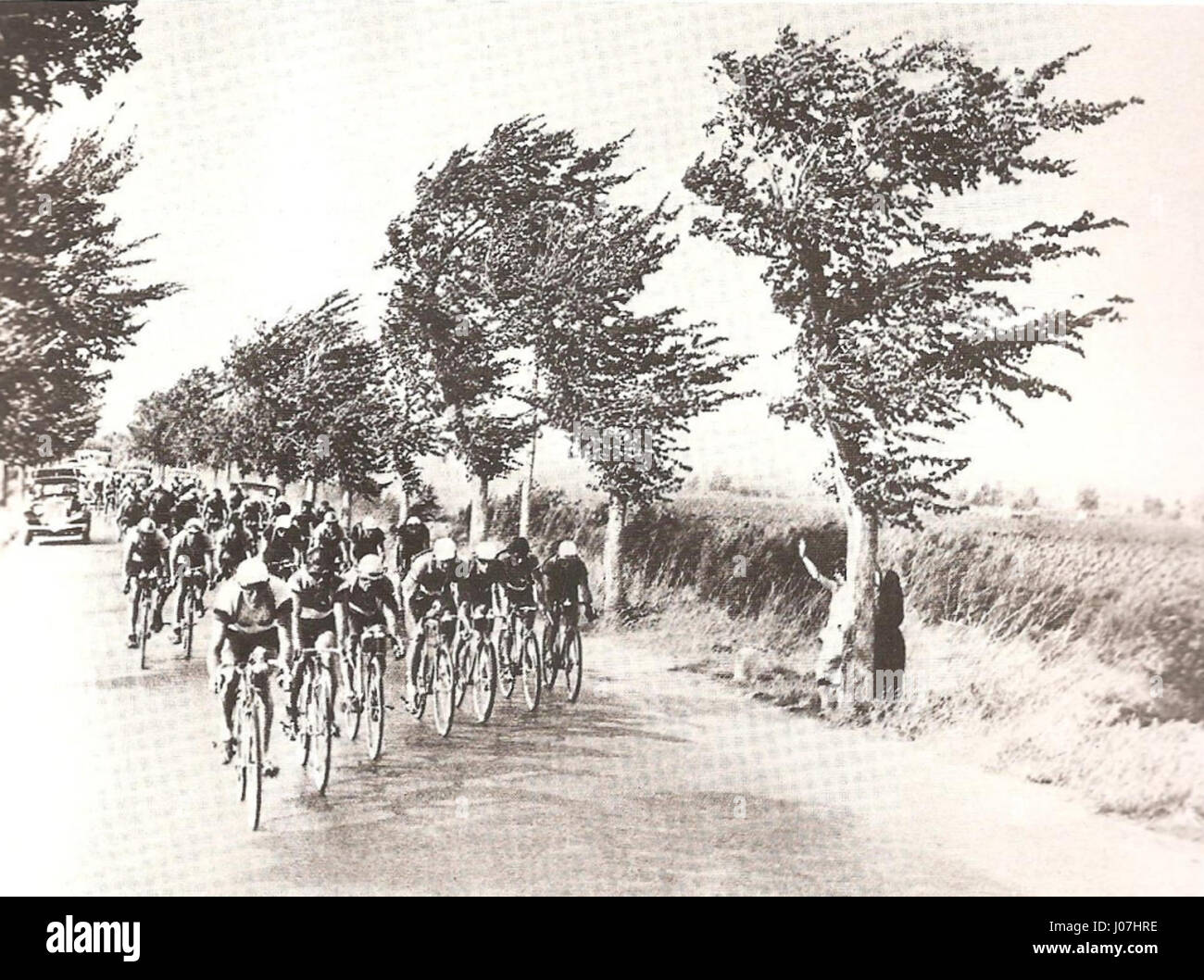 This image from the 1934 Tour de France shows the French team during ...