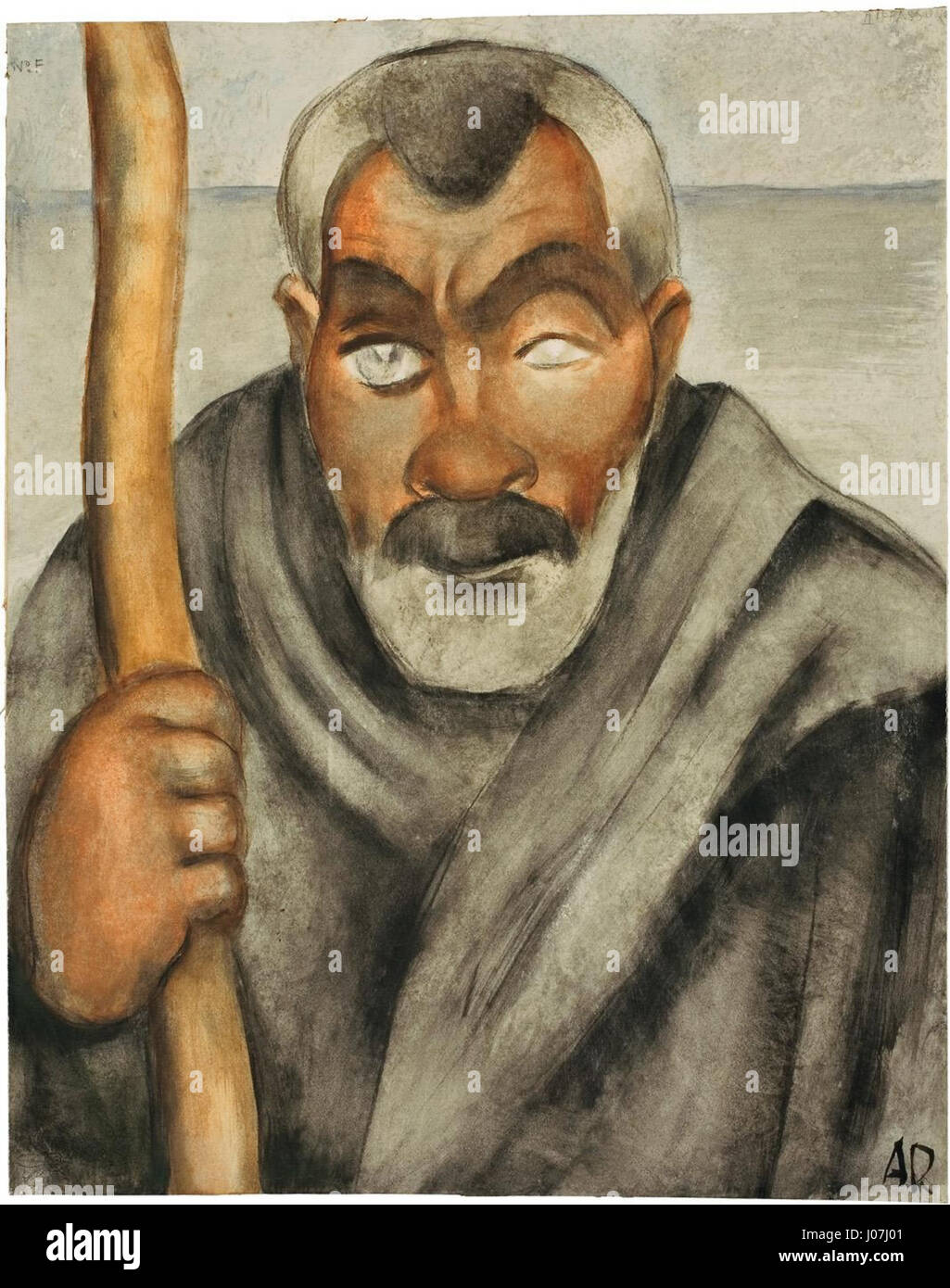 Anita Rée's portrait 'Blinder' (Blind) from the early 20th century ...