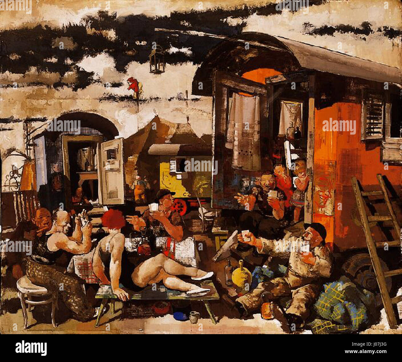'Aba-Nov k Comedians 1941' is a historical painting from 1941 that ...