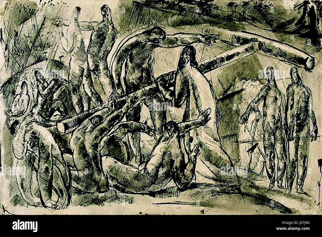 In 'Carrying the Cross' (1921), Aba-Novák presents a powerful portrayal ...