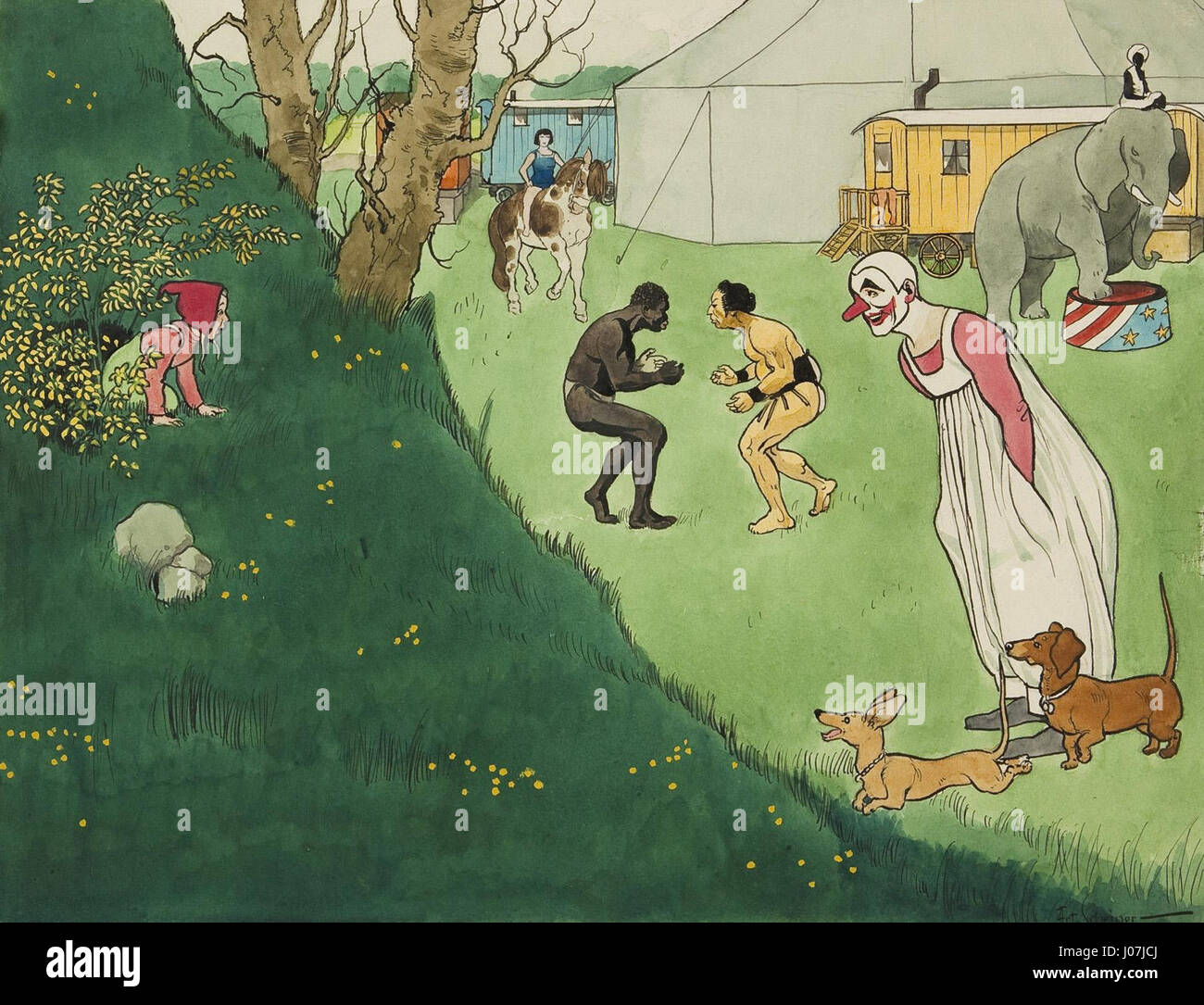 Artus Scheiner's work 'Kleiner Schlingel' captures a playful and ...