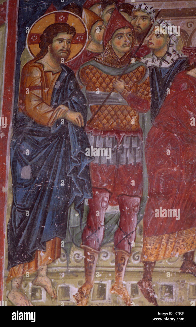 The frescos from St. Nicholas Church in Varos illustrate religious ...