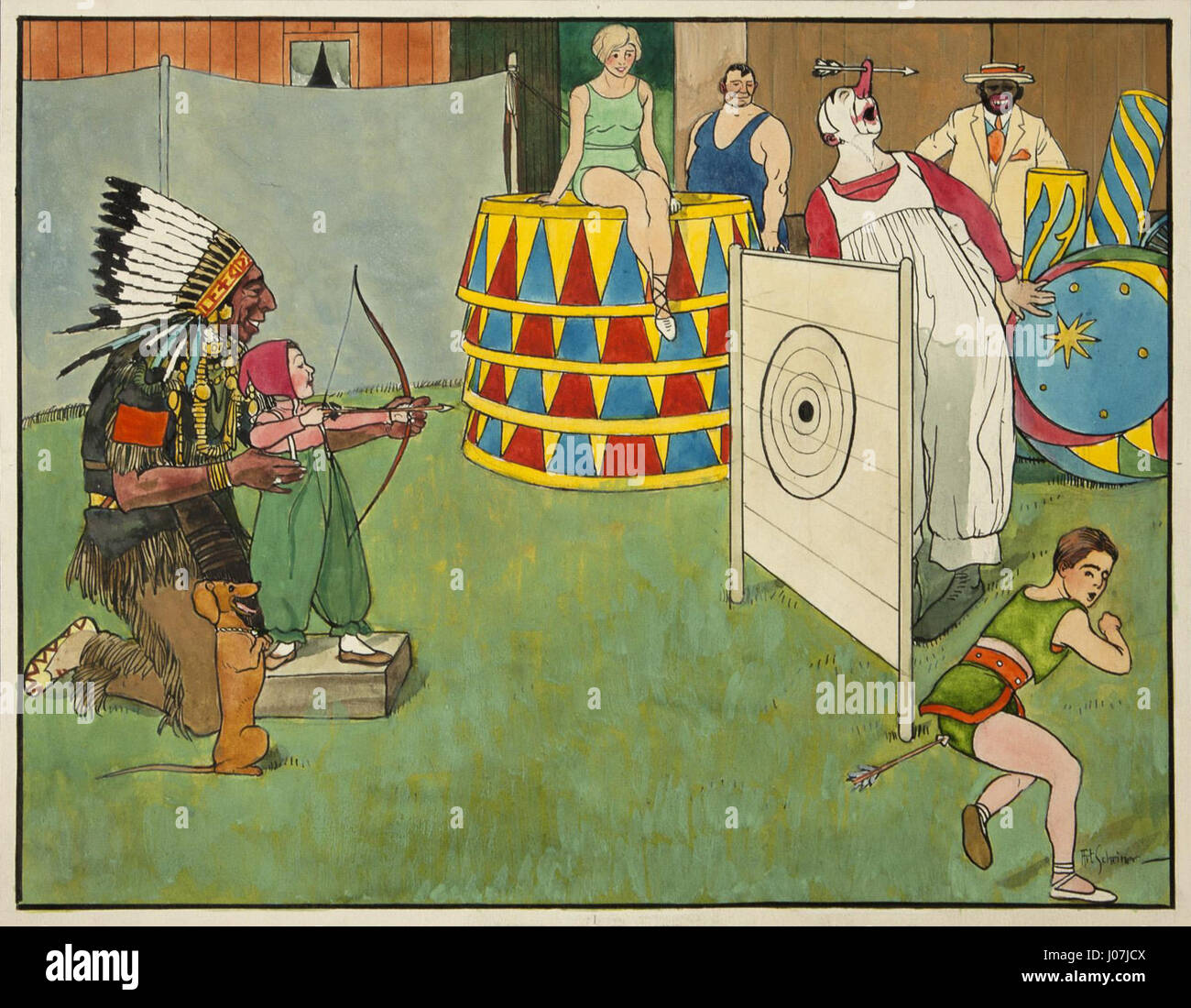 Artus Scheiner’s work 'Kulihrasek als Bogenschütze' depicts an archer ...