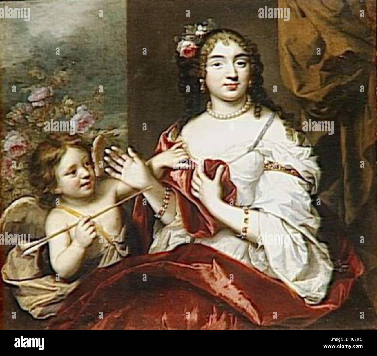 This portrait by Claude Lefebvre depicts Marie-Louise Rouxel de Médavy ...