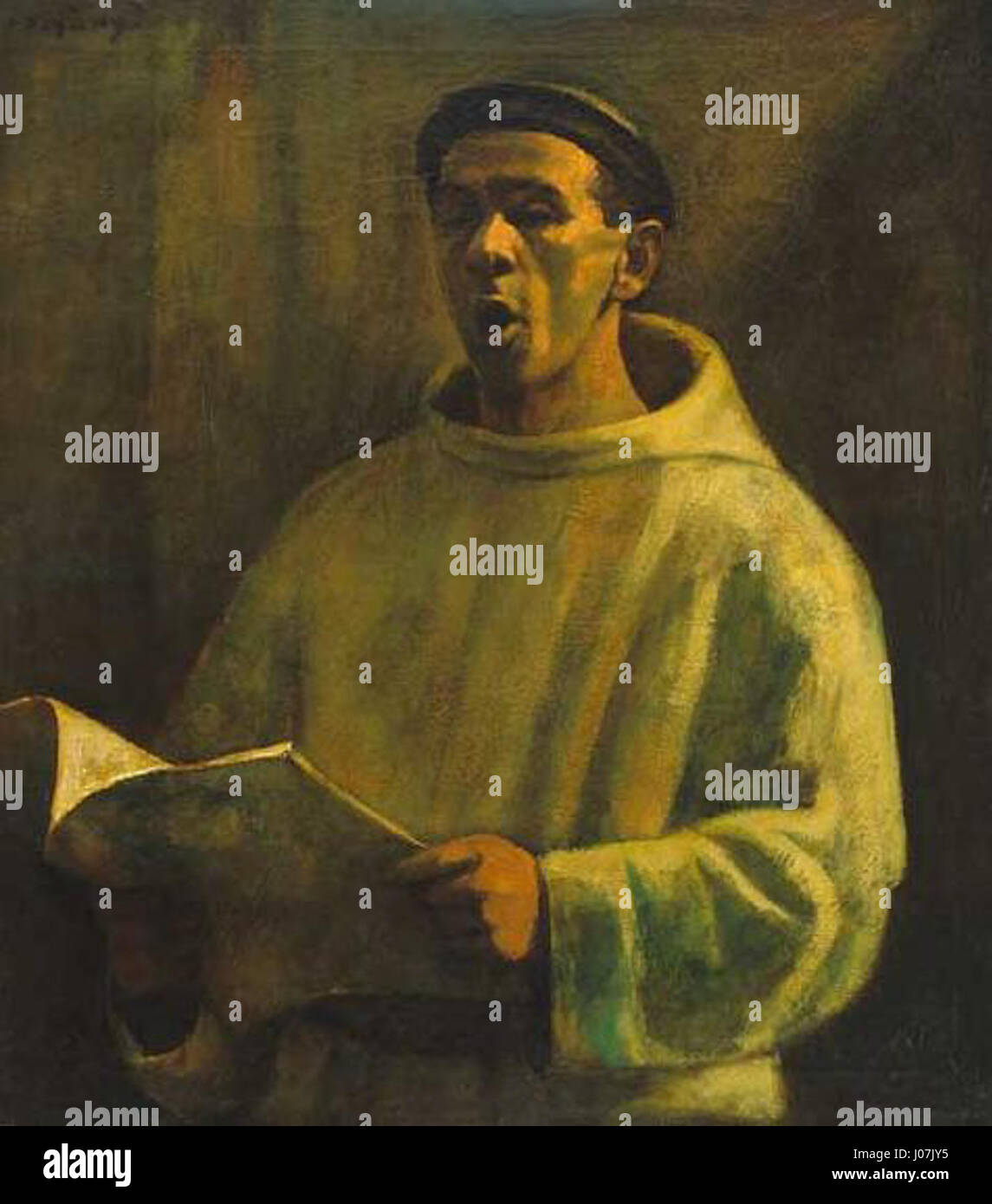 'The Singing Monk' by Hungarian artist Czigány depicts a monk singing ...