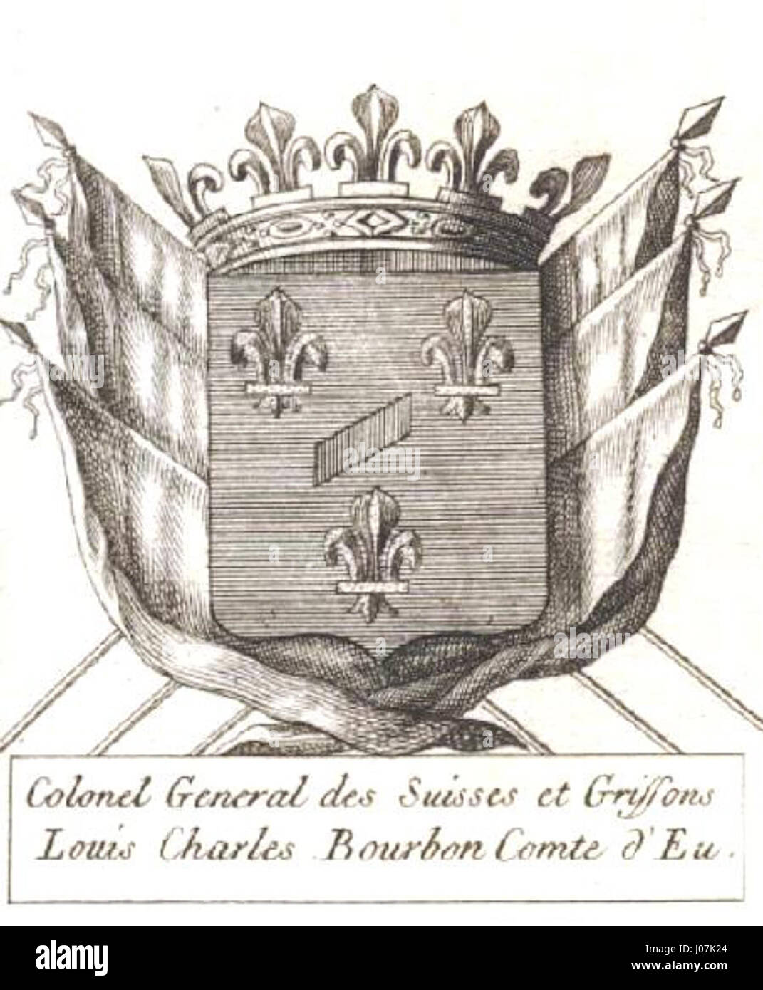 The title 'Colonel Général des Suisses et Grisons' refers to a high ...