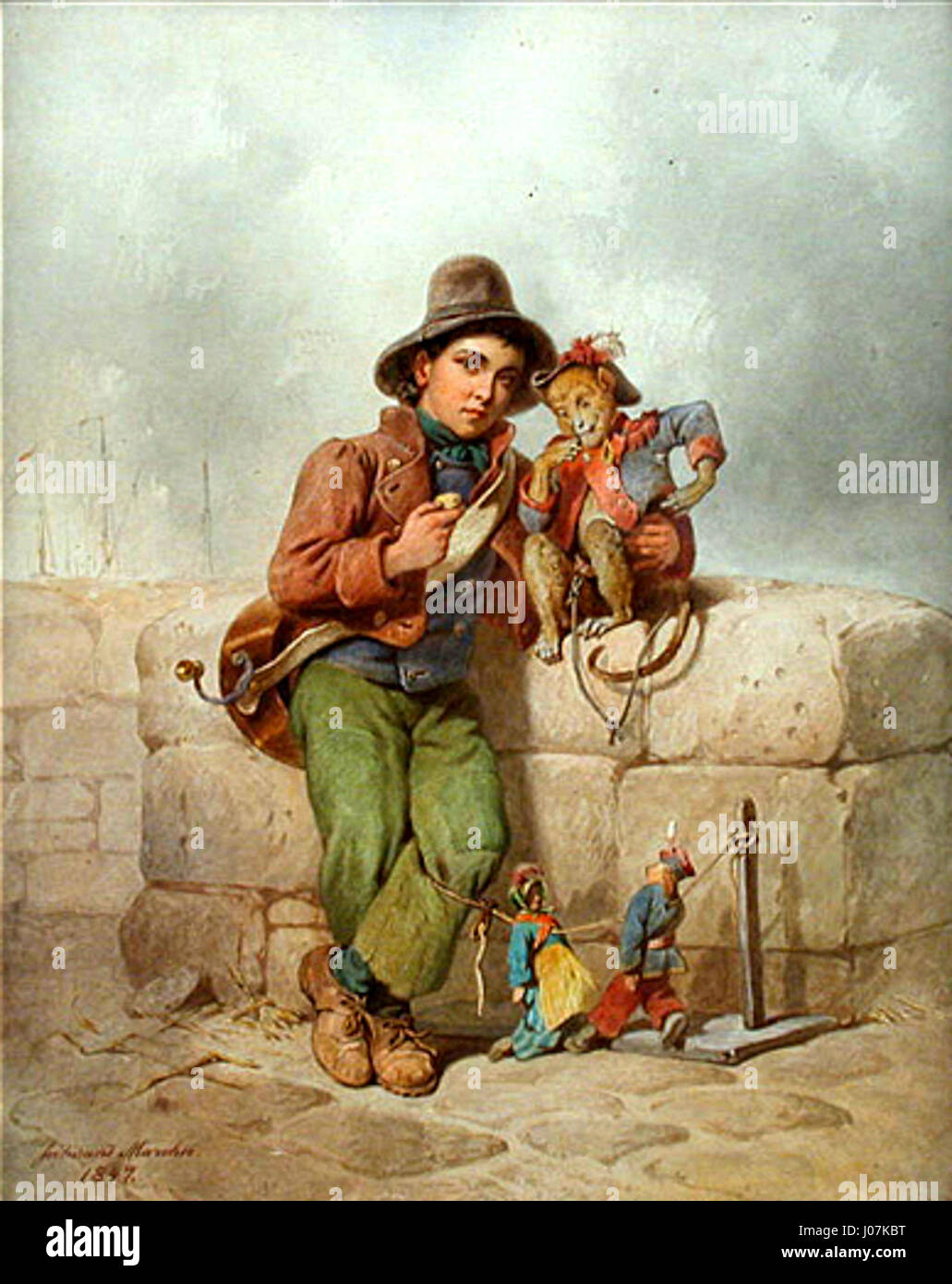 Ferdinand Marohn Wanderzirkusknabe mit Äffchen Stock Photo - Alamy