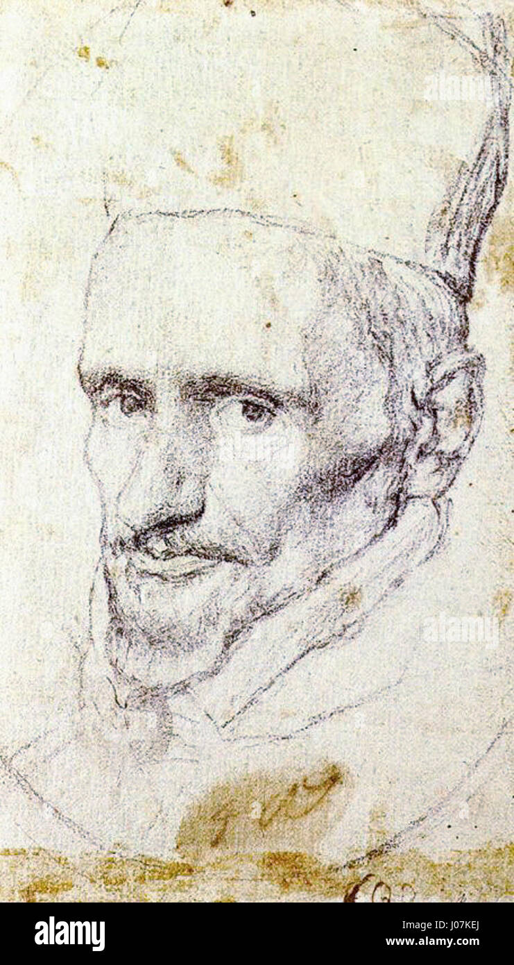 This drawing, attributed to Diego Velázquez, is a preparatory sketch ...