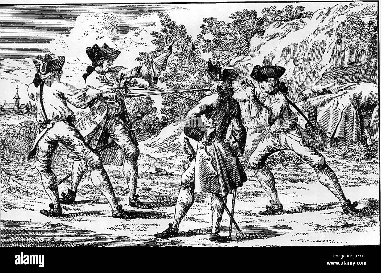 ‘DuelGüm1750’ is a historical artwork that portrays a dramatic moment ...