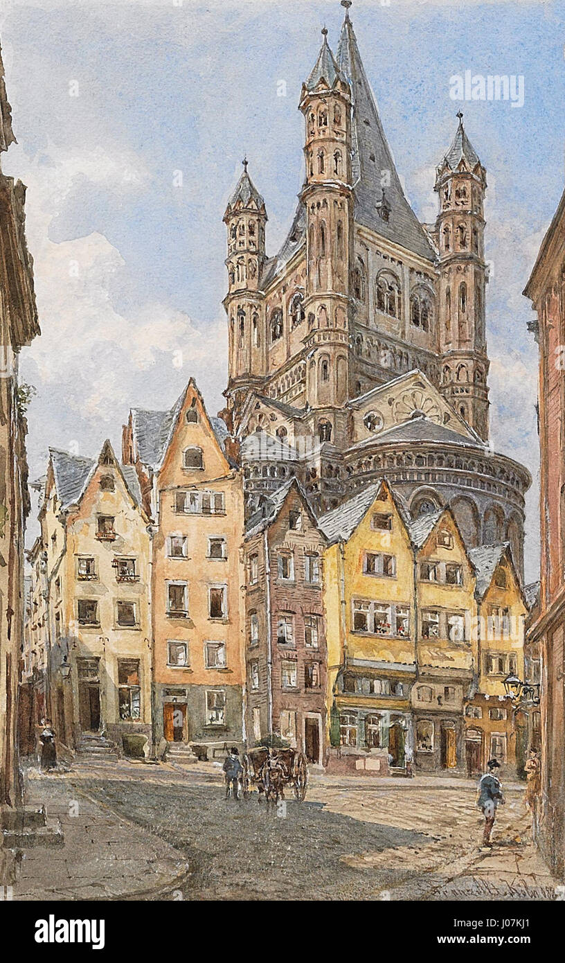 'Köln Grog St. Martin' by Franz Alt depicts a detailed view of St ...