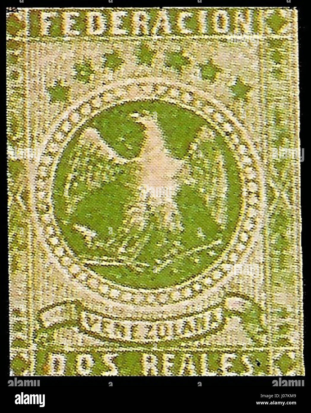The Estampilla Aguilita de la Federación, issued in 1863, features the ...