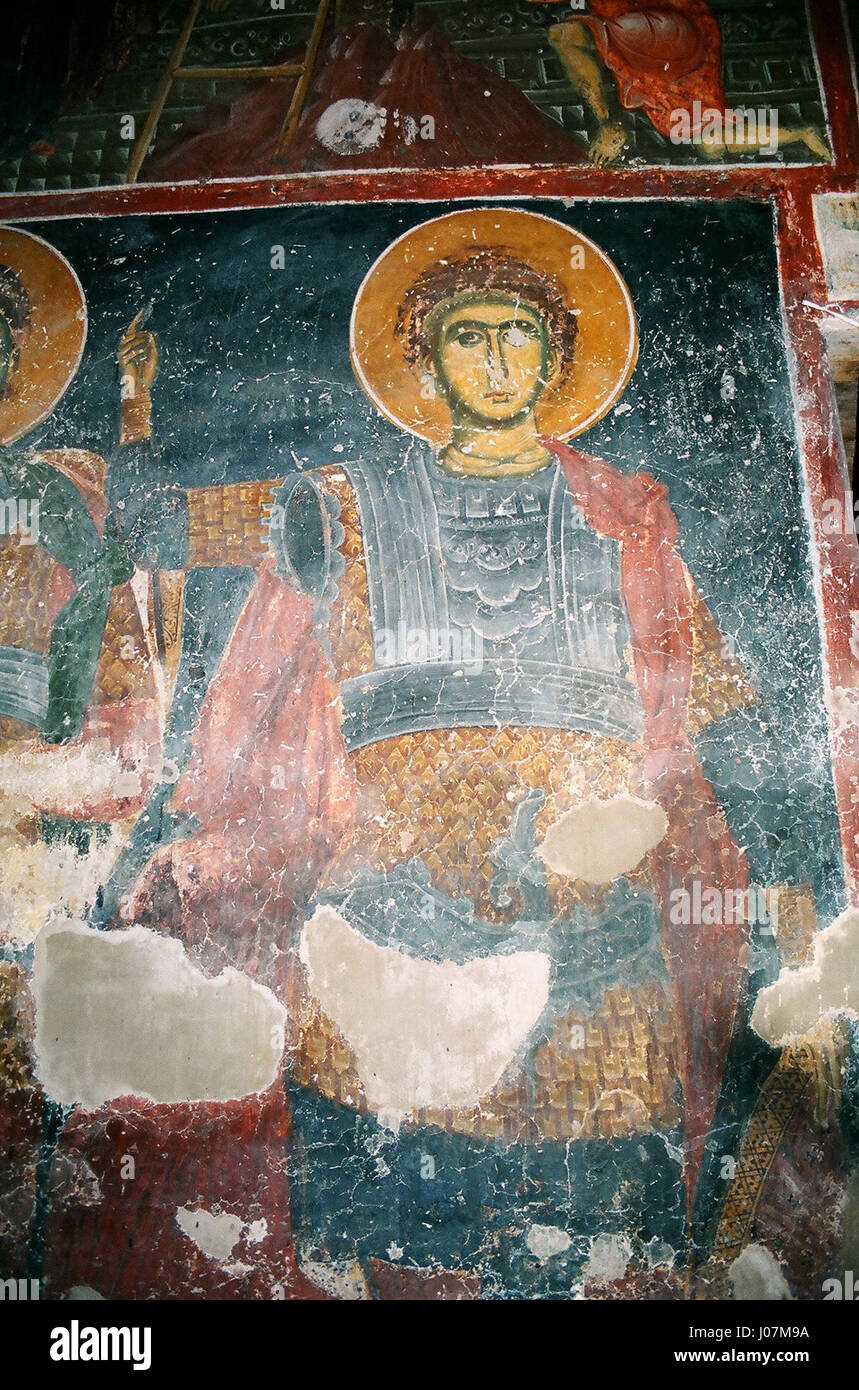 The frescoes from St. Nicholas of Varos depict scenes from Christian ...